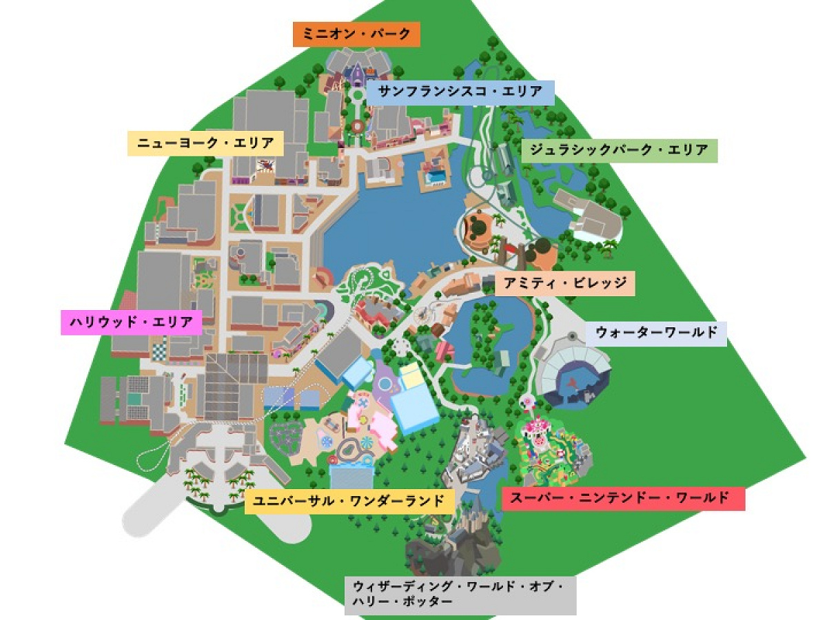 ユニバ（USJ）エリアマップ| キャステル | CASTEL ディズニー情報